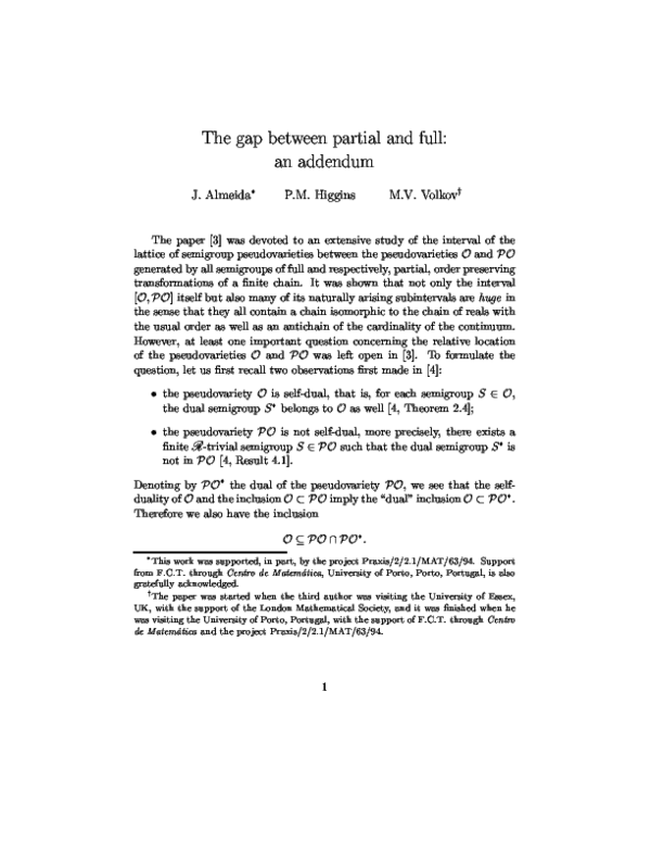 (PDF) The gap between partial and full: an addendum