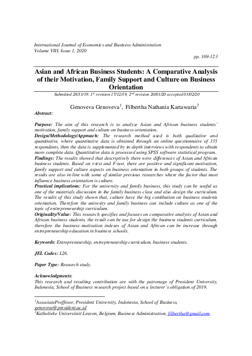 (PDF) Asian and African Business Students: A Comparative Analysis of ...