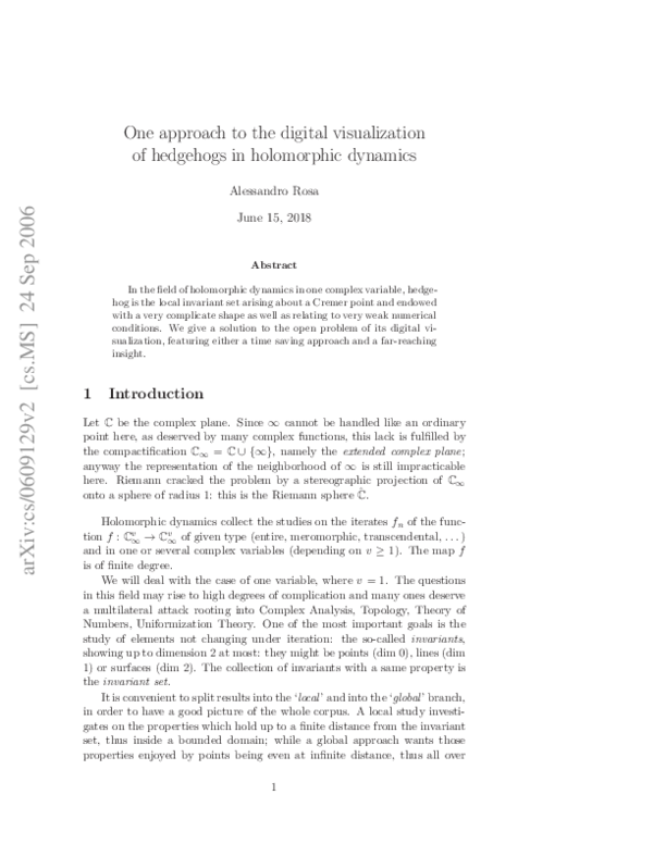 (PDF) One approach to the digital visualization of hedgehogs in ...