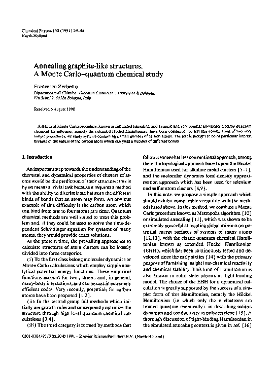 (PDF) Annealing graphite-like structures. A Monte Carlo-quantum ...