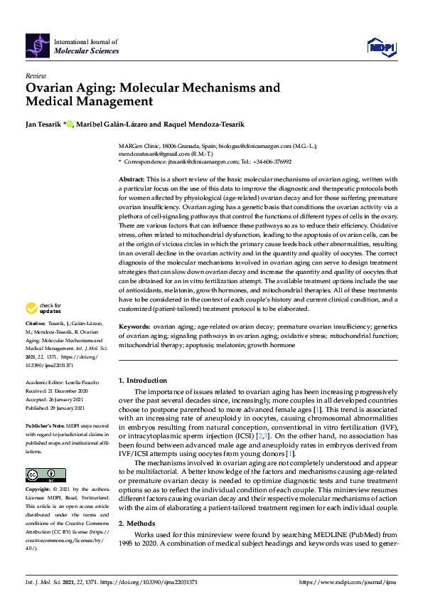 (PDF) Molecular Insights into Ovarian Aging