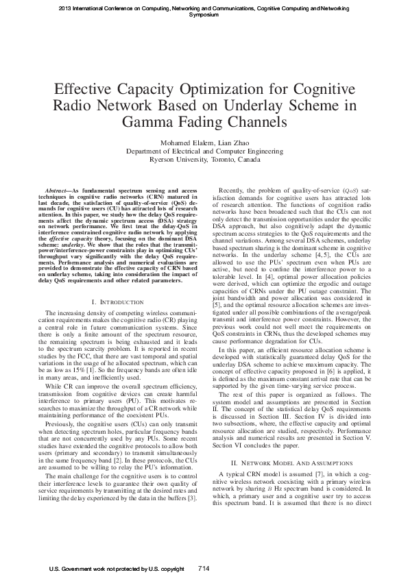 (PDF) Effective capacity optimization for cognitive radio network based on underlay scheme in ...