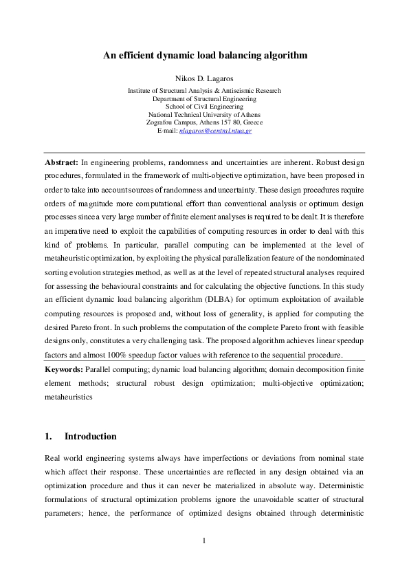 Pdf An Efficient Dynamic Load Balancing Algorithm 2777