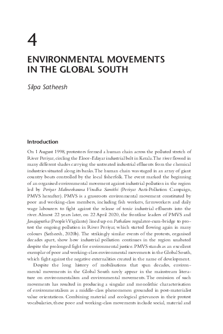(PDF) ENVIRONMENTAL MOVEMENTS IN THE GLOBAL SOUTH