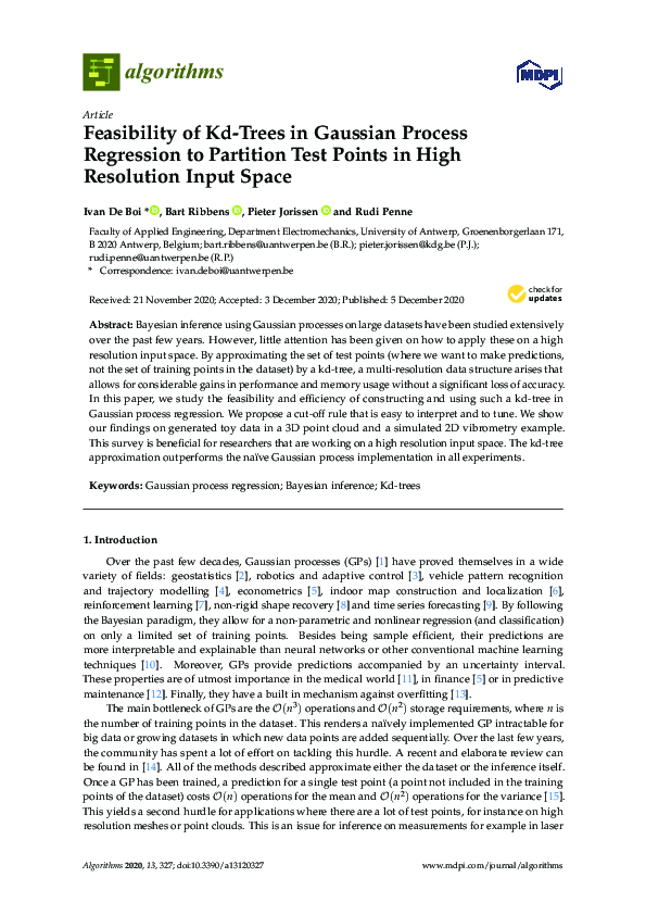 Pdf Feasibility Of Kd Trees In Gaussian Process Regression To