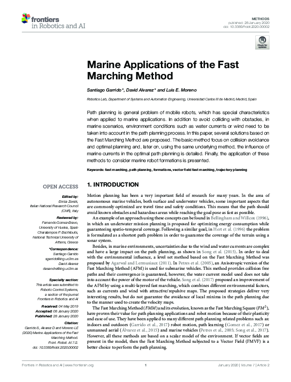 (PDF) Marine Applications of the Fast Marching Method | Santiago ...