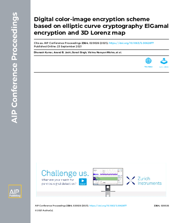 Pdf Digital Color Image Encryption Scheme Based On Elliptic Curve 1669