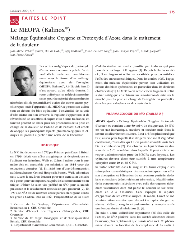 (PDF) Le MEOPA (Kalinox®)