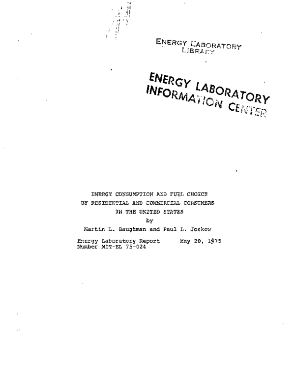 (PDF) Energy consumption and fuel choice by residential and commercial ...