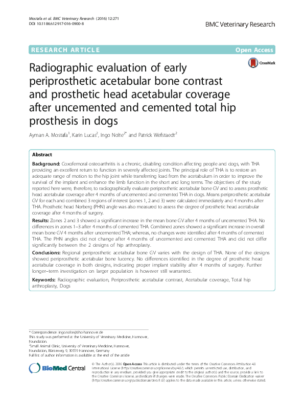 (PDF) Radiographic Evaluation of Early Periprosthetic Femoral Bone ...