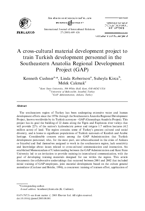 (PDF) A cross-cultural material development project to train Turkish ...