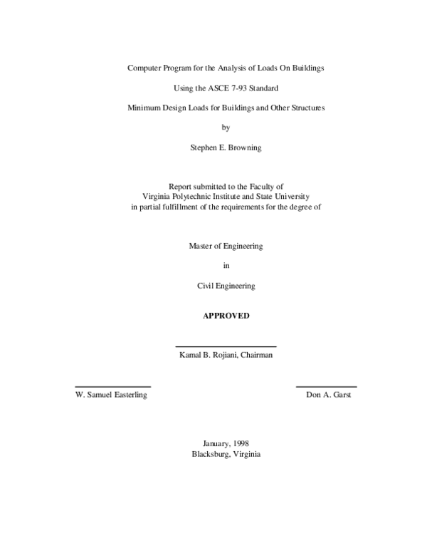 (PDF) Minimum design loads for buildings and other structures