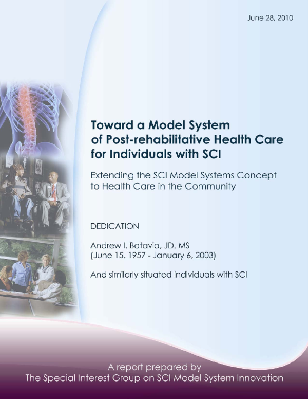 (PDF) SCI Model Systems Innovation Report | Gerben Dejong - Academia.edu