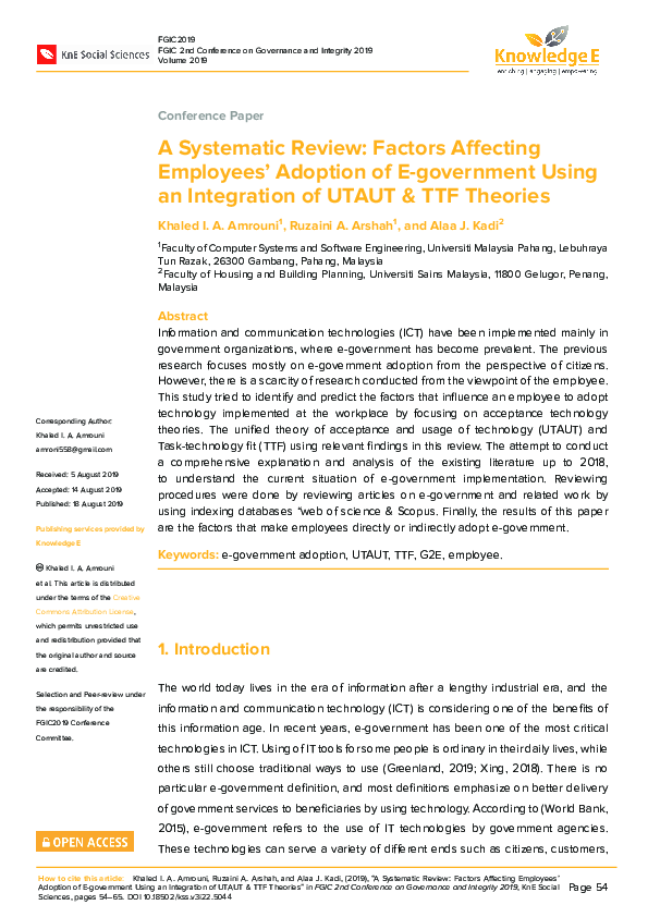 (PDF) A Systematic Review: Factors Affecting Employees’ Adoption of E ...