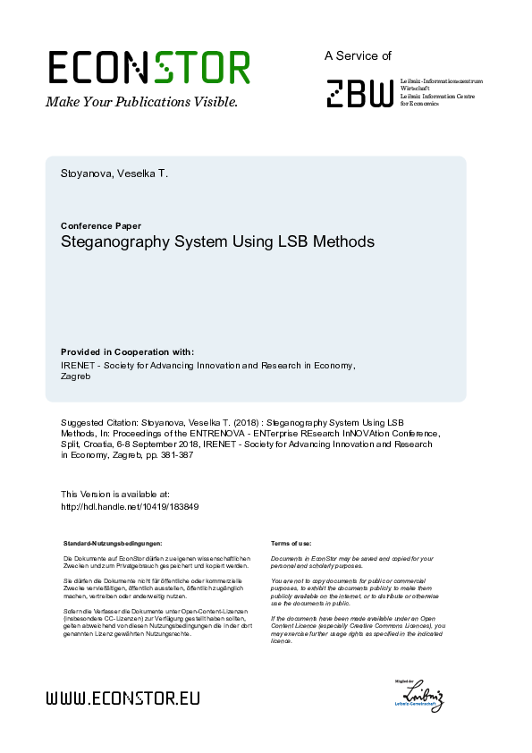 (PDF) Steganography System Using LSB Methods