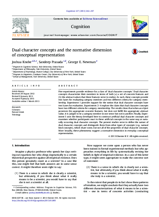 (PDF) Dual character concepts and the normative dimension of conceptual ...