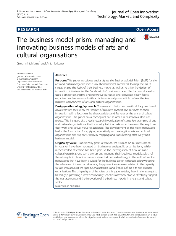 (PDF) The business model prism: managing and innovating business models ...