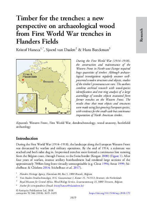 (PDF) Timber for the trenches: a new perspective on archaeological wood ...