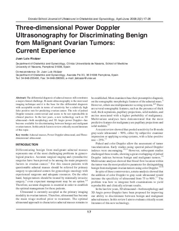 (PDF) Three-dimensional power Doppler ultrasonography in cardiovascular ...
