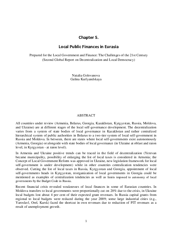 (PDF) Local Government Finance