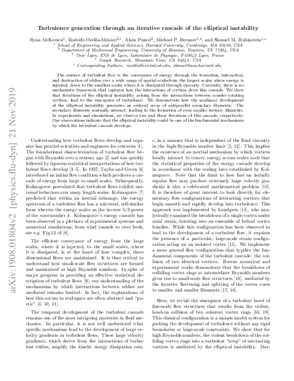 (PDF) Turbulence generation through an iterative cascade of the ...