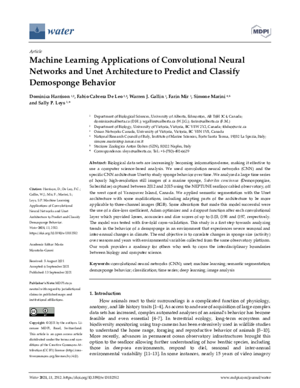 (PDF) Machine Learning Applications of Convolutional Neural Networks ...
