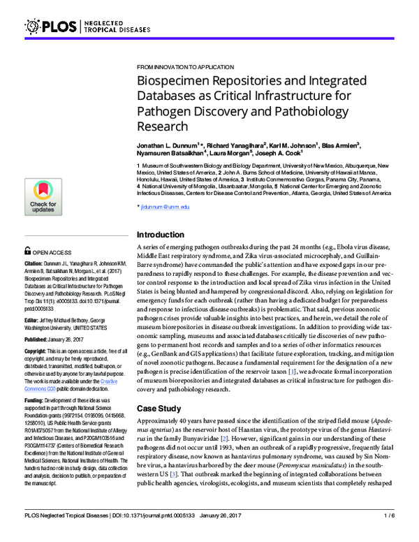 Biospecimen Repositories and Integrated Databases as Critical ...