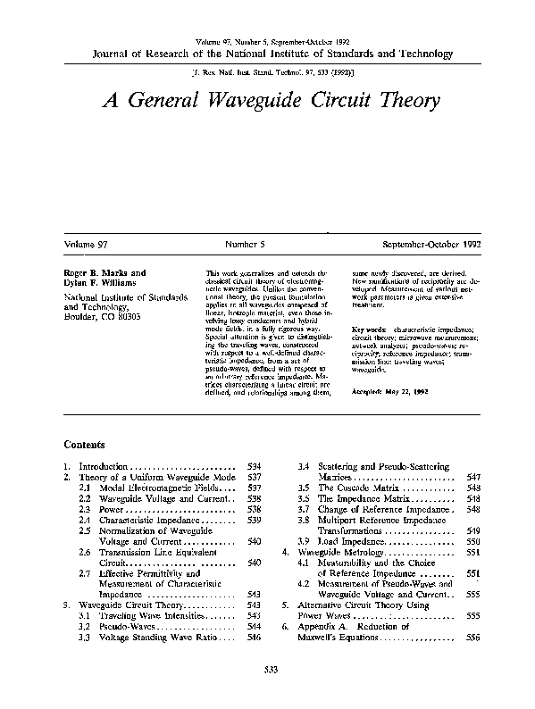 (PDF) A general waveguide circuit theory