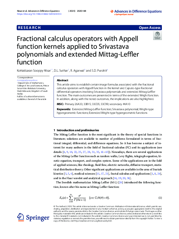 Pdf Fractional Calculus Operators With Appell Function Kernels