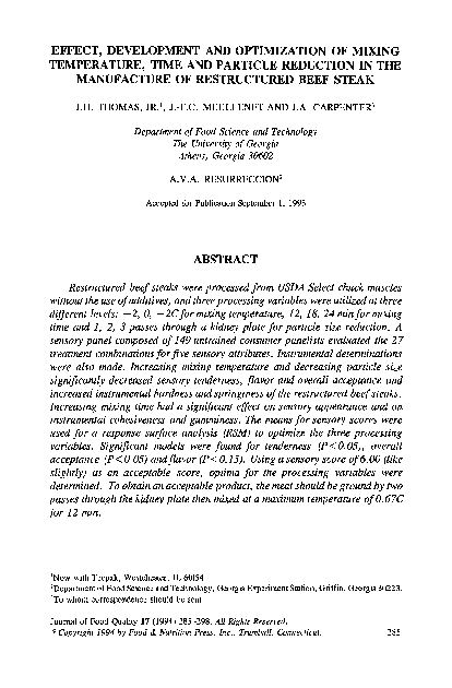 (PDF) Effect, Development and Optimization of Mixing Temperature, Time ...