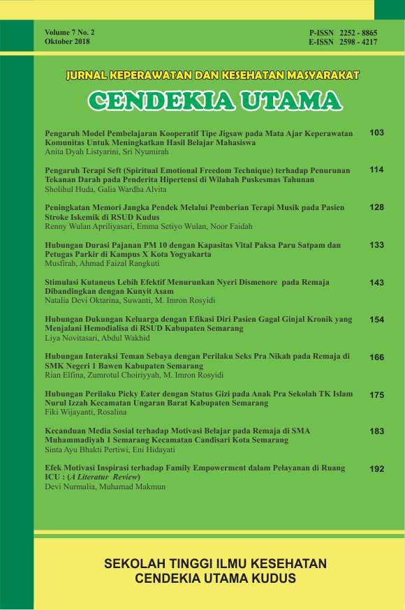 (PDF) Pengaruh Terapi Seft (Spiritual Emotional Freedom Technique ...