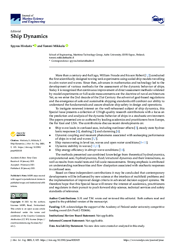 (PDF) Ship Dynamics