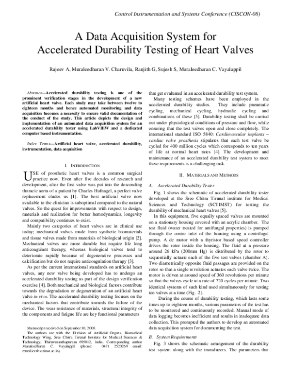 (PDF) A Data Acquisition System for Accelerated Durability Testing of ...