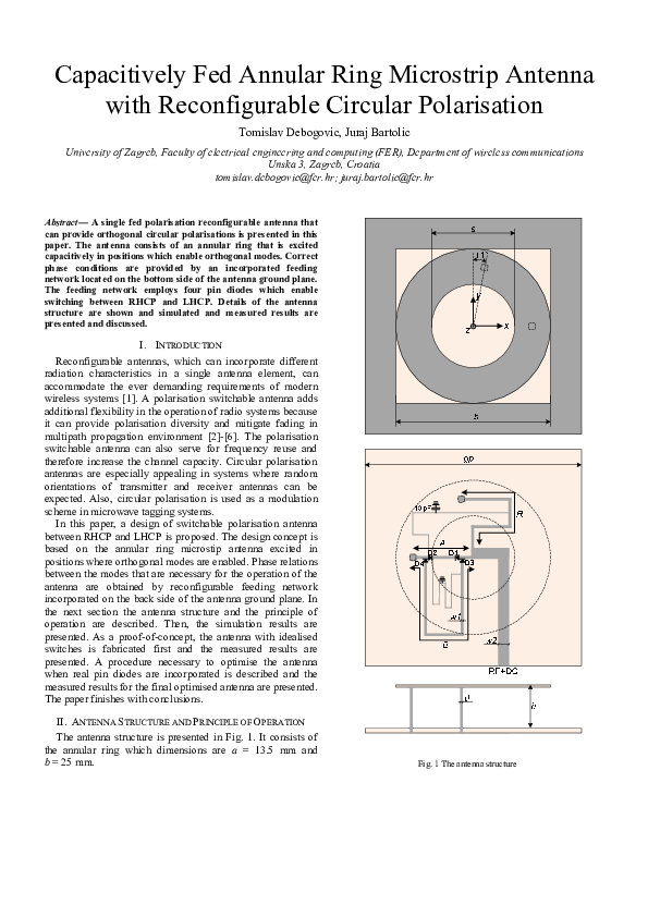 (PDF) Capacitively fed annular ring microstrip antenna with ...