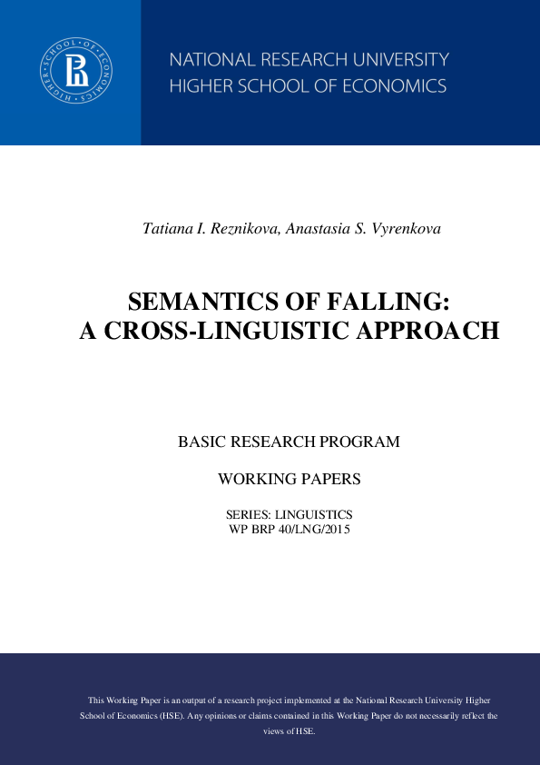 (PDF) Semantics of Falling: A Cross-Linguistic Approach