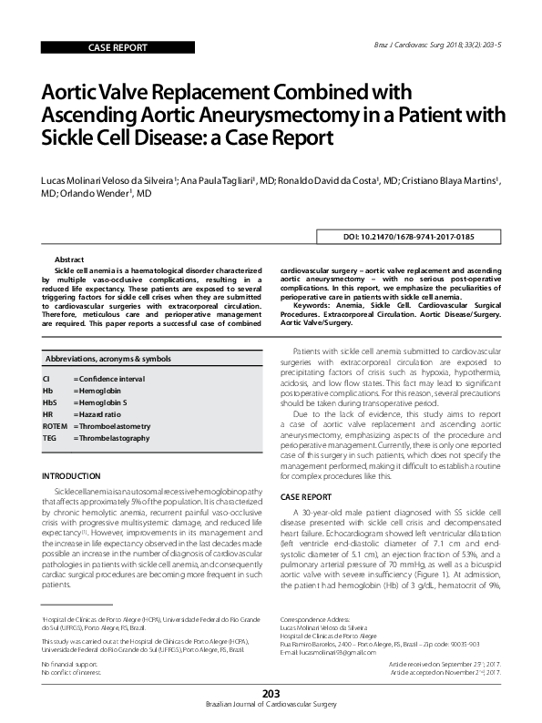 (PDF) Aortic Valve Replacement Combined with Ascending Aortic ...