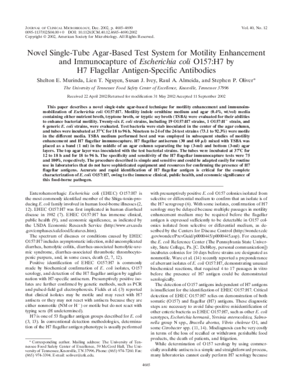 (PDF) Novel Single-Tube Agar-Based Test System for Motility Enhancement ...