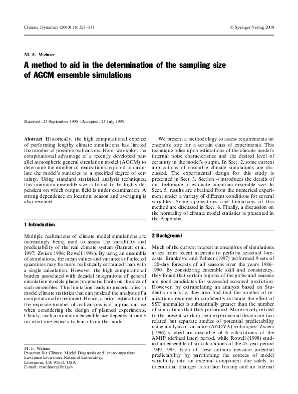 (PDF) A method to aid in the determination of the sampling size of AGCM ...
