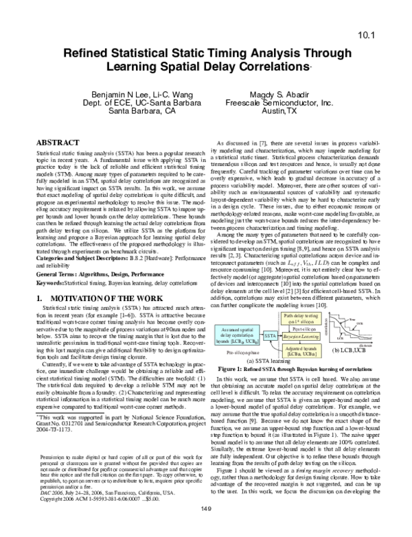 (PDF) Refined statistical static timing analysis through