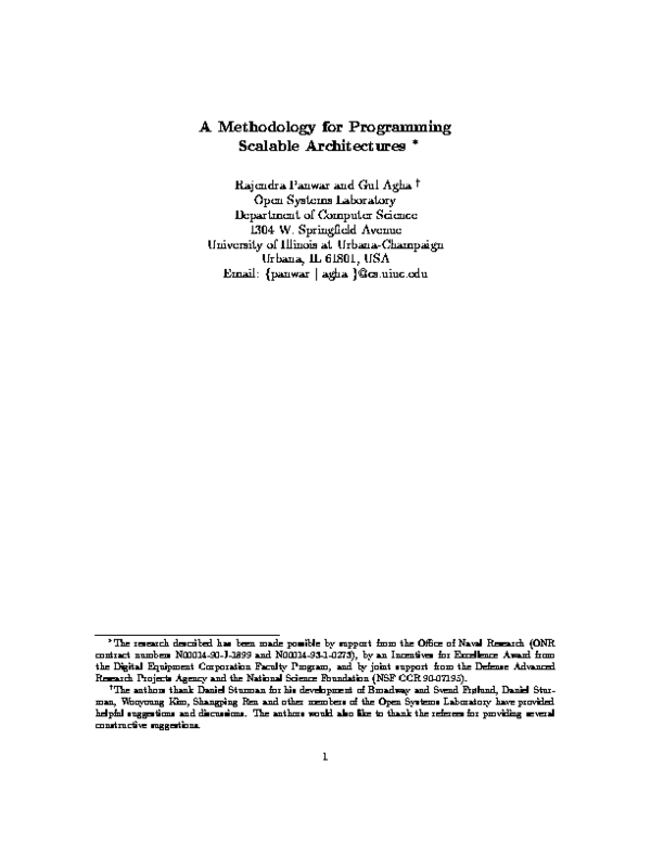 (PDF) A Methodology for Programming Scalable Architectures