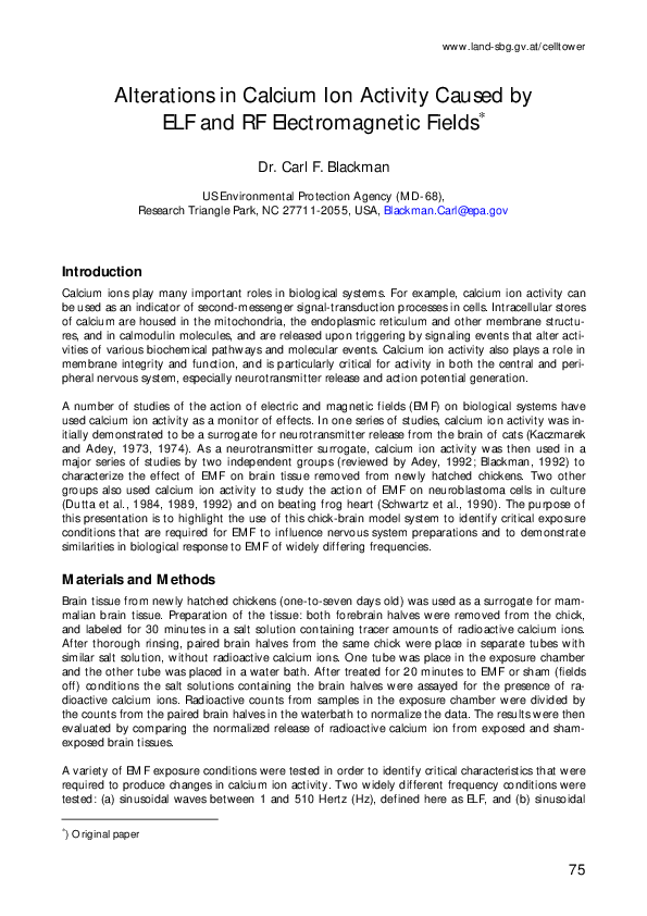 (PDF) Alterations in Calcium Ion Activity