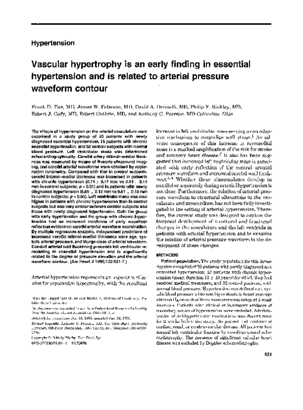 (PDF) Vascular hypertrophy is an early finding in essential ...