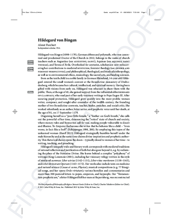 (PDF) Hildegard of Bingen