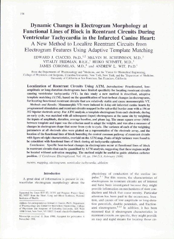 (PDF) Dynamic Changes in Electrogram Morphology at Functional Lines of ...