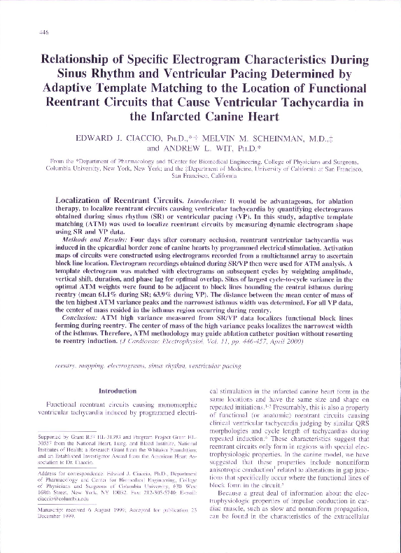 (PDF) Relationship of Specific Electrogram Characteristics During Sinus ...