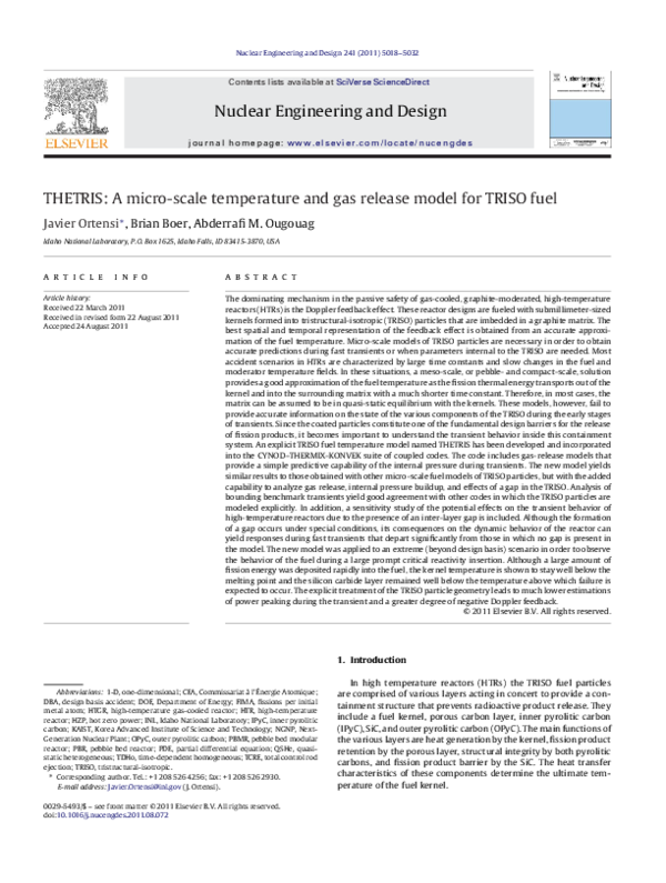 (PDF) THETRIS: A micro-scale temperature and gas release model for ...