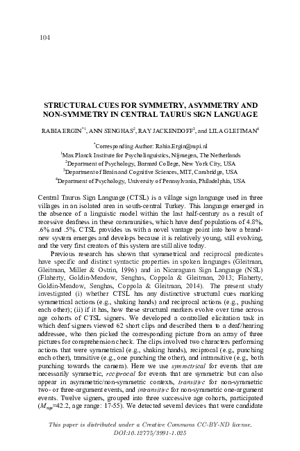 (PDF) Structural cues for symmetry, asymmetry and non-symmetry in ...
