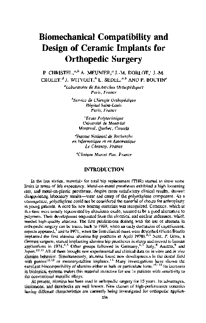 (PDF) Biomechanical Compatibility and Design of Ceramic Implants for ...