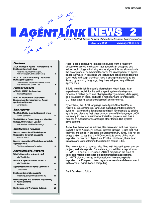 (PDF) Jack intelligent agents-components for intelligent agents in java.