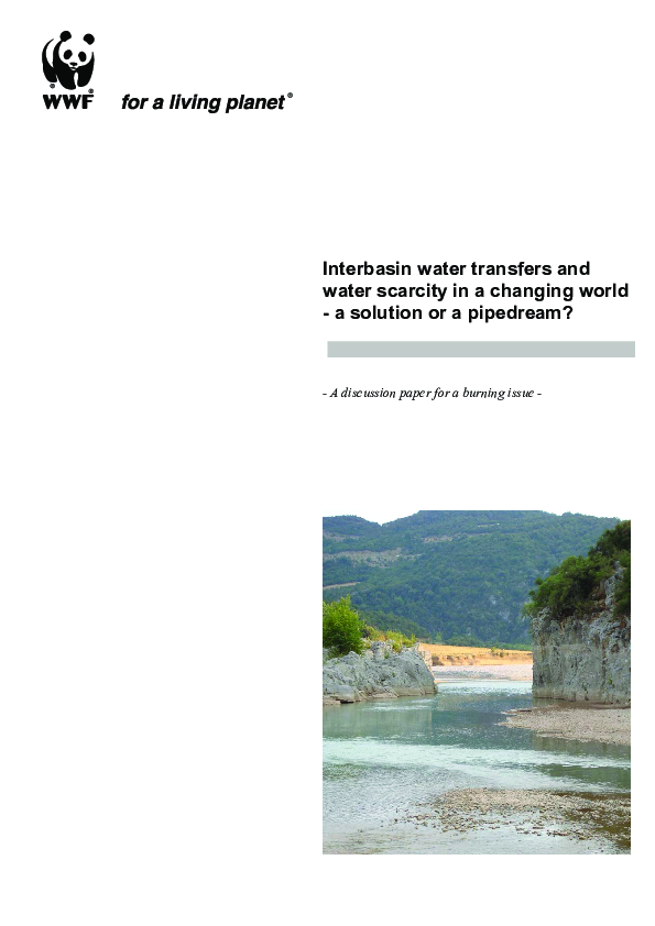 (PDF) Interbasin water transfers and water scarcity in a changing world ...
